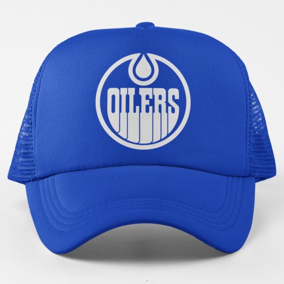 Accessories | New Edmonton Oilers Monochrome White Logo Foam Trucker ...